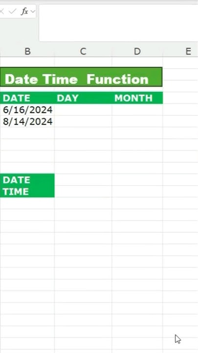 Date Time Function #shorts #excel #date - YouTube