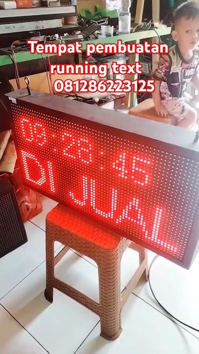 Tempat pembuatan running text termurah pasar Kemis Tangerang - YouTube