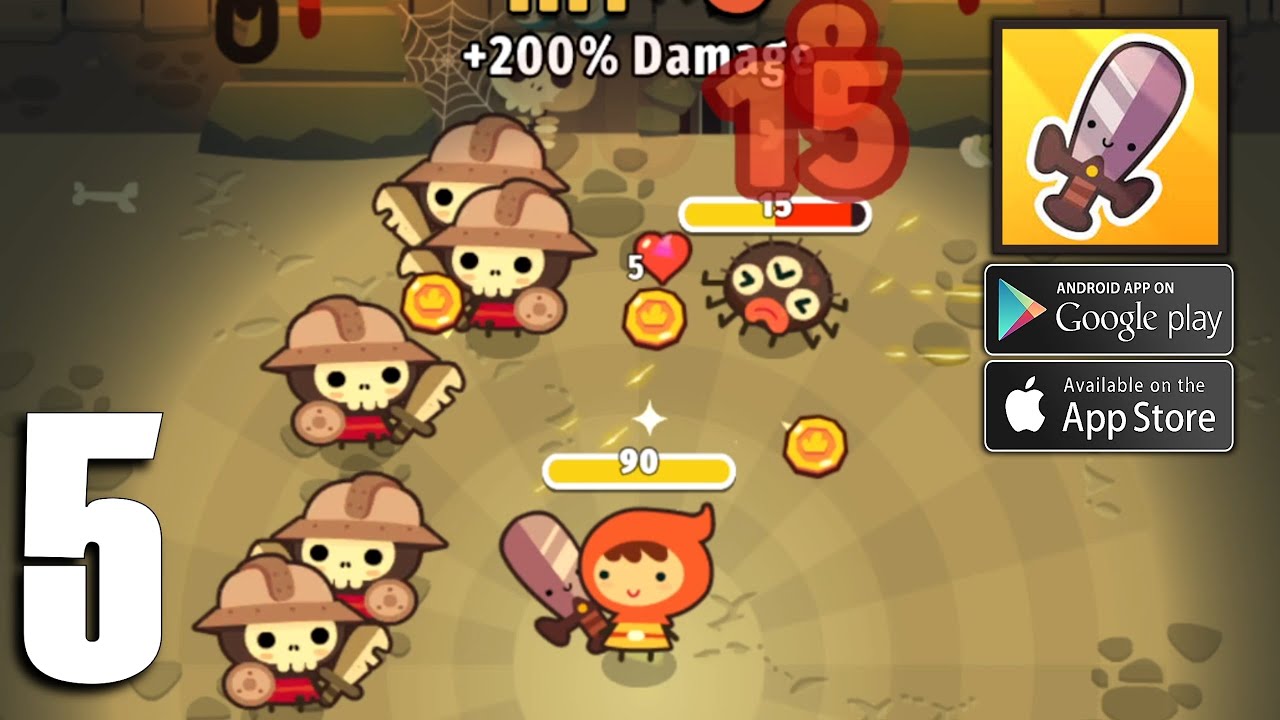 Micro RPG ]#5[ Gameplay Walkthrough - ghosts and skeletons (Android, iOS) - YouTube