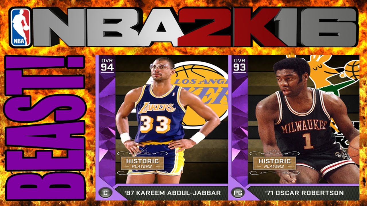 NBA2K16 MyTeam: Amethyst Kareem Abdul Jabbar and Oscar Robertson Cards ...
