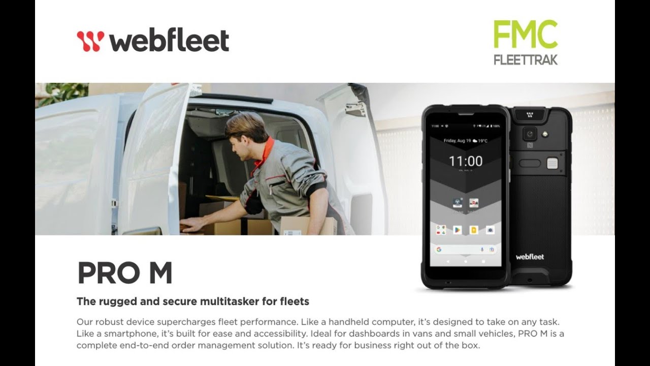 NEW PRO M rugged handheld driver device from Webfleet - YouTube