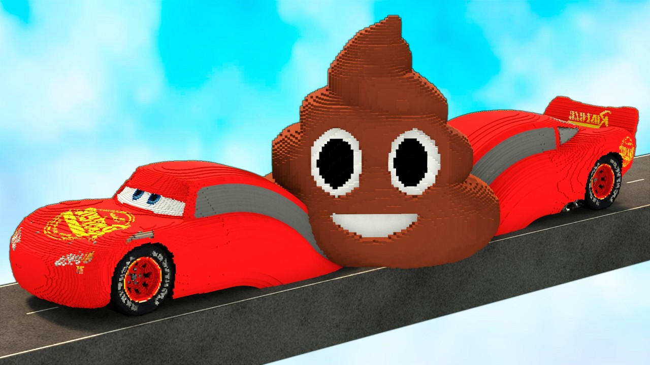 LONG CARS vs POOP in Teardown - YouTube