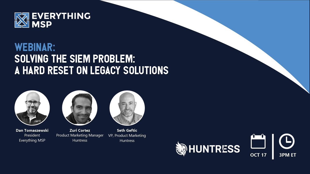 Solving the SIEM Problem: A Hard Reset on Legacy Solutions - YouTube