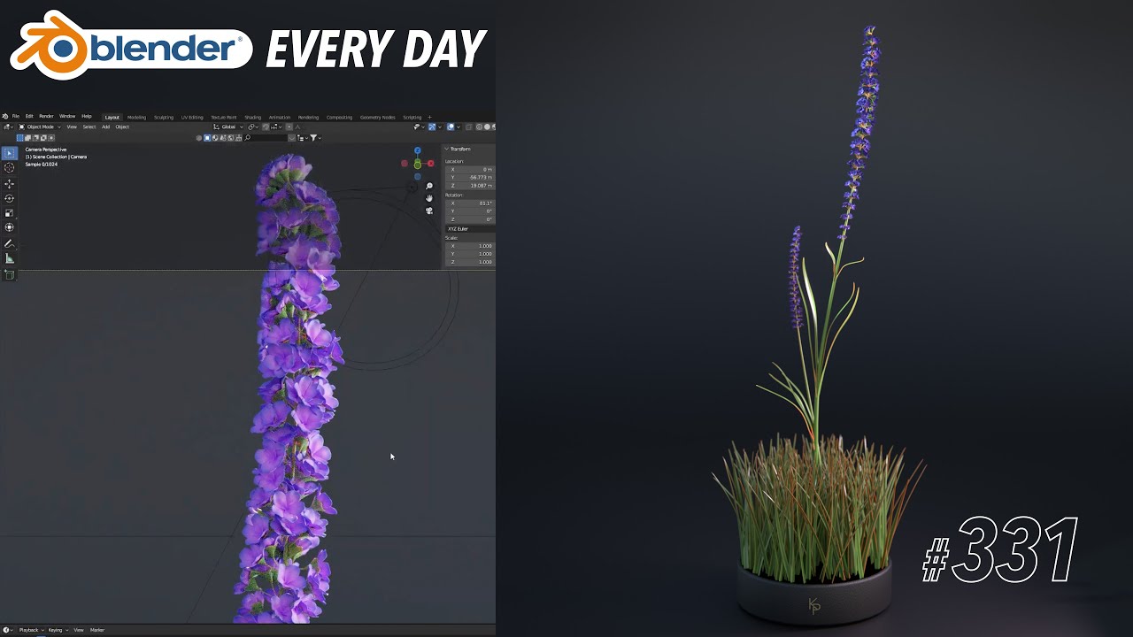Lavender - Blender Every Day #331 - YouTube