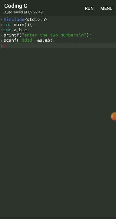 Subtraction of two numbers in C - YouTube