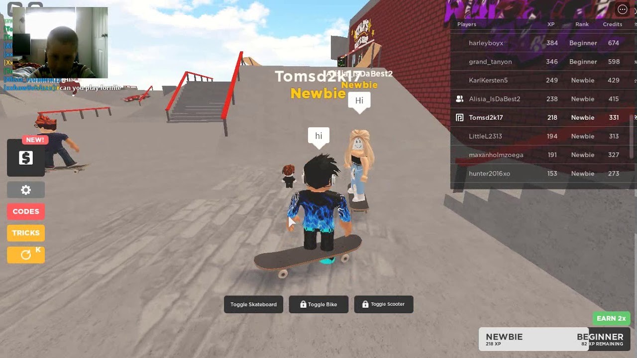 falling off a scateboard tons of times(: (roblox) - YouTube