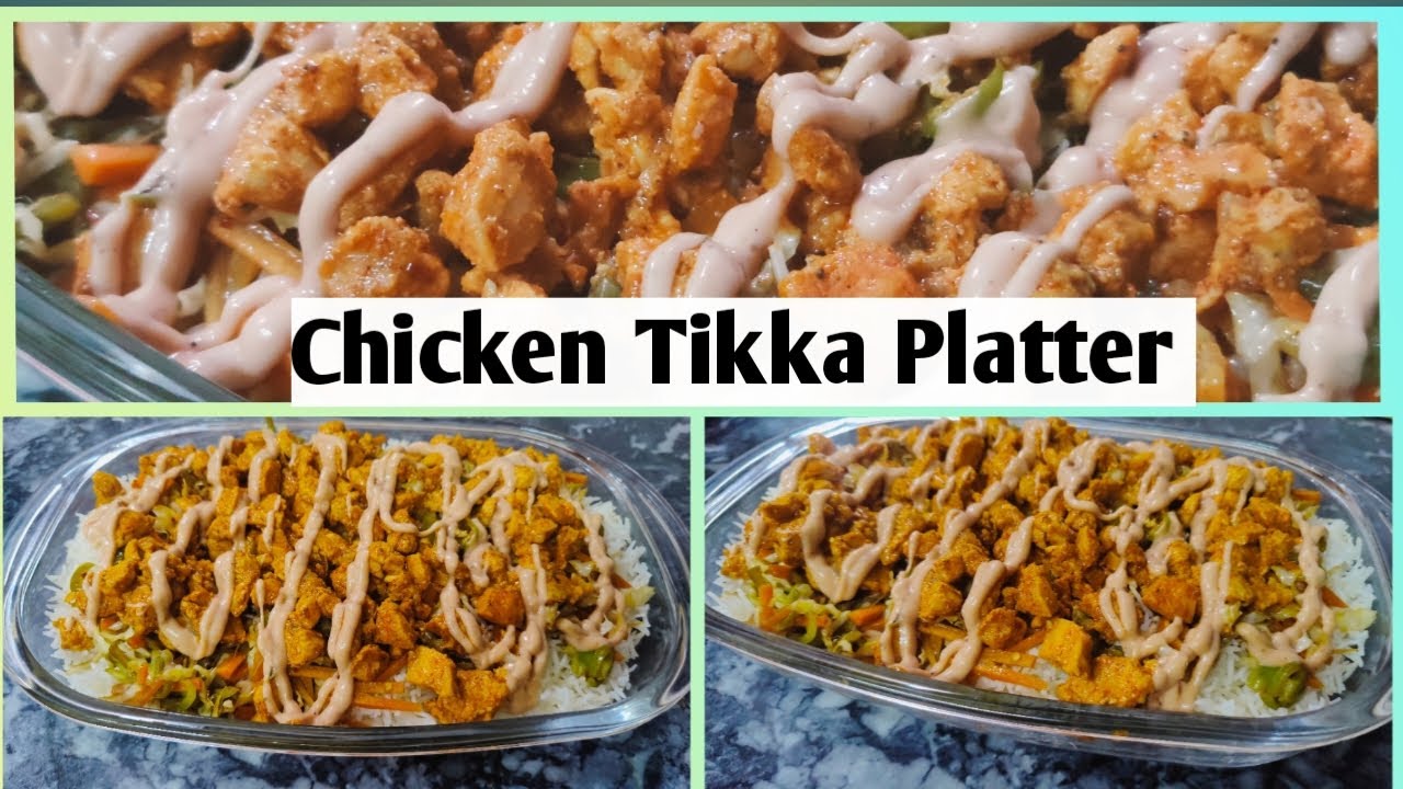 Chicken tikka platter|Tempting delicious chicken tikka with saute ...