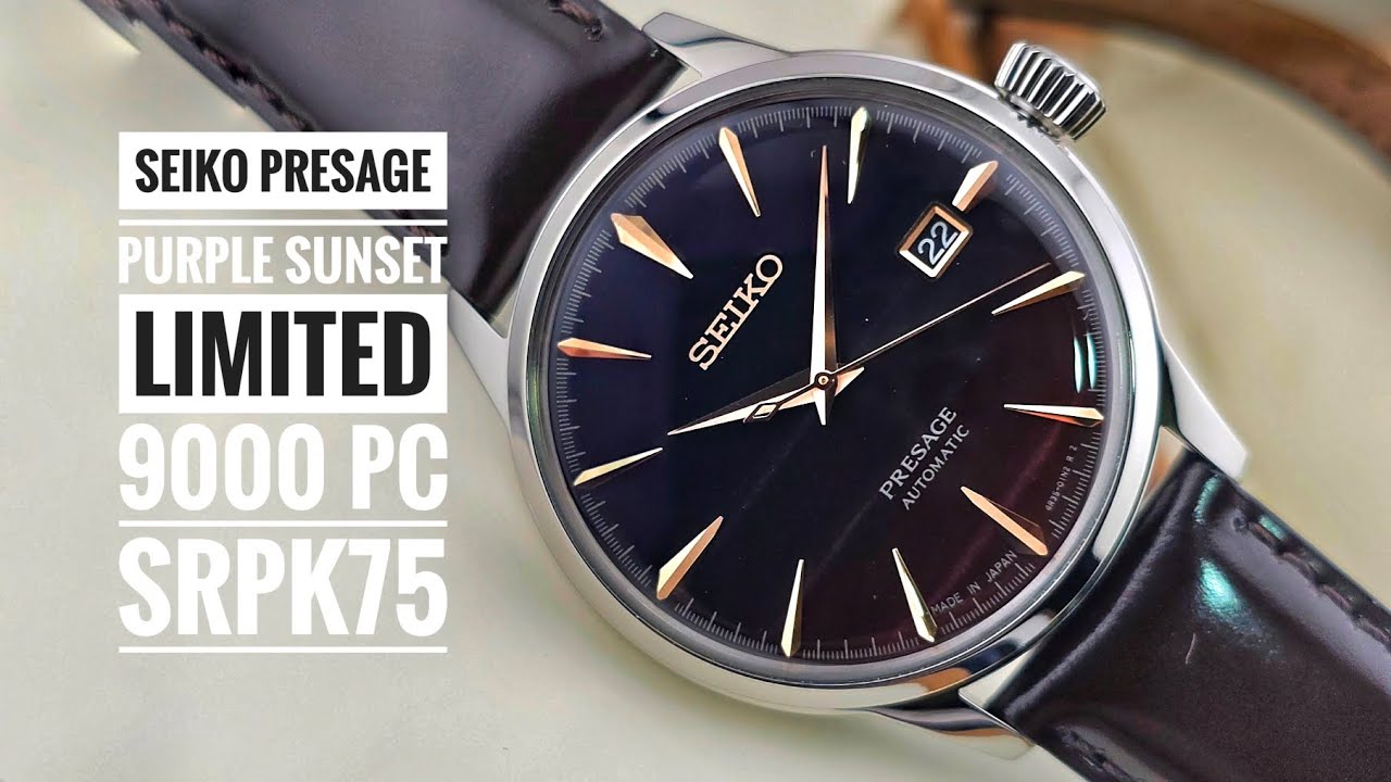 Seiko Presage Automatic Star Bar Purple Sunset Limited Edition 9000 Pc ...