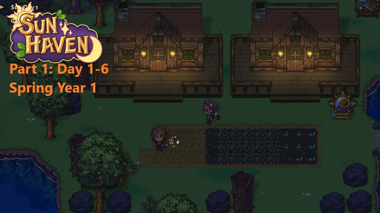 sun haven part 1 (no commentary) day 1-6 spring year 1 - YouTube