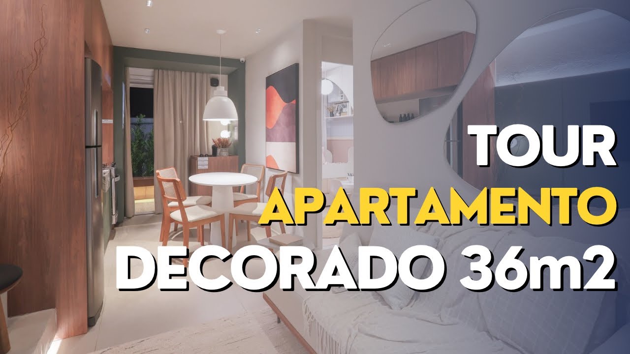 Olha esse tour pelo APARTAMENTO DECORADO DE 36m2 - YouTube