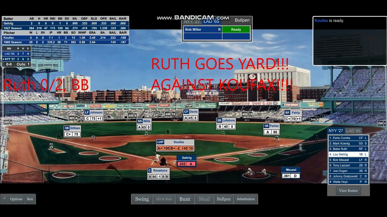 '27 Babe Ruth vs. '65 Sandy Koufax - YouTube