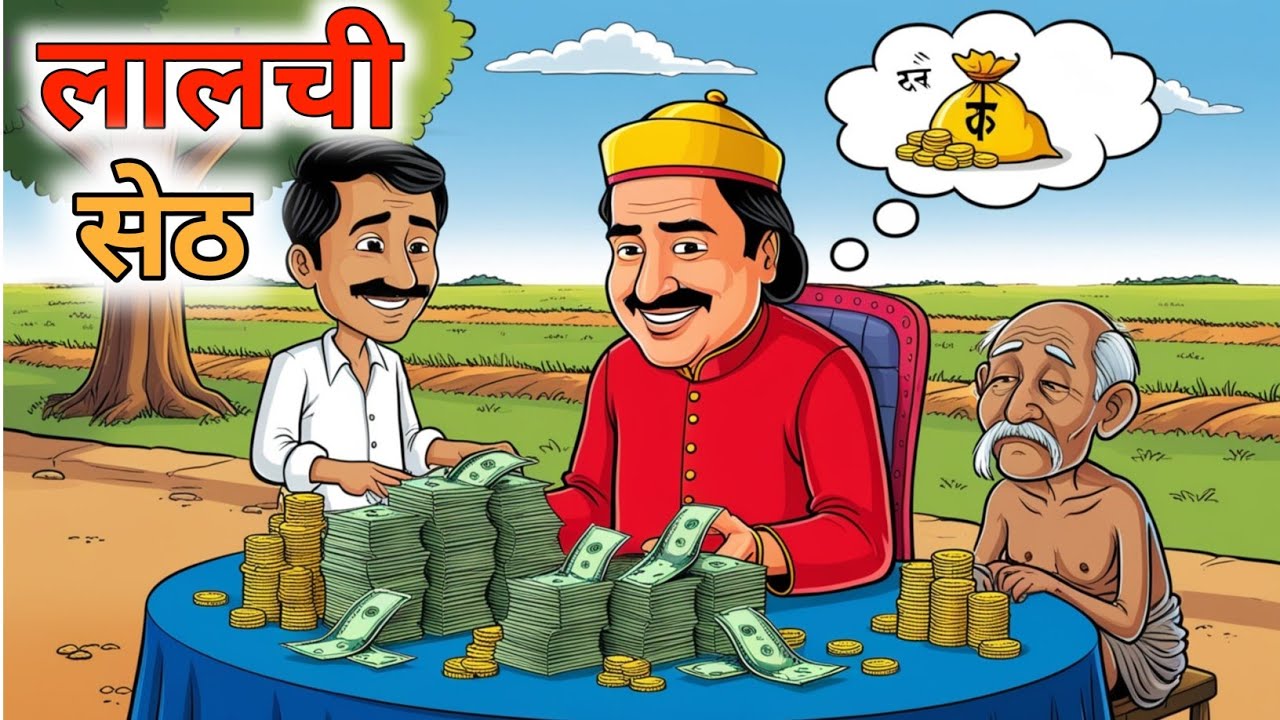 लालची सेठ। lalchi seth । hindi story । hindi cartoon story । story ...