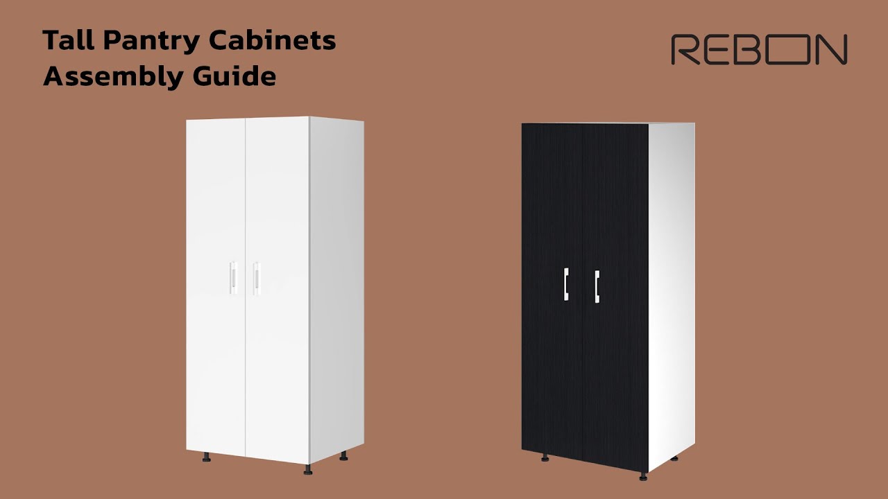 Tall Pantry Cabinets Assembly Guide - YouTube