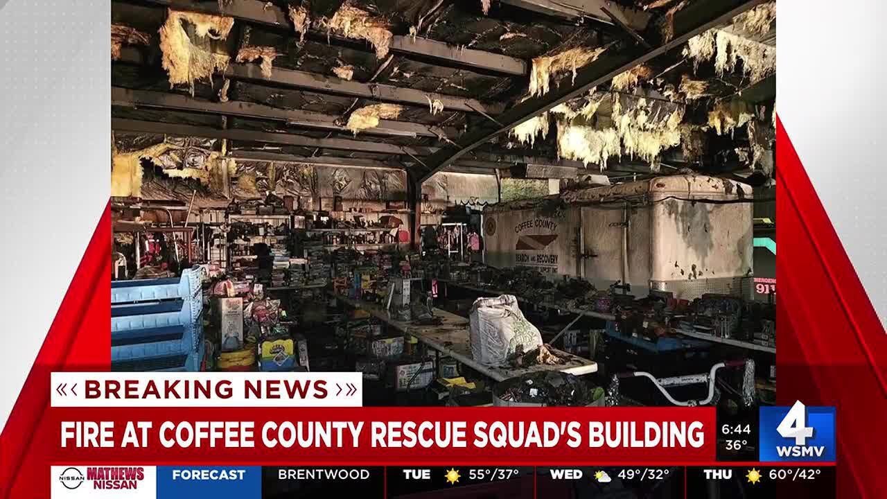 Coffee County Fire and Rescue building destroyed by fire - YouTube