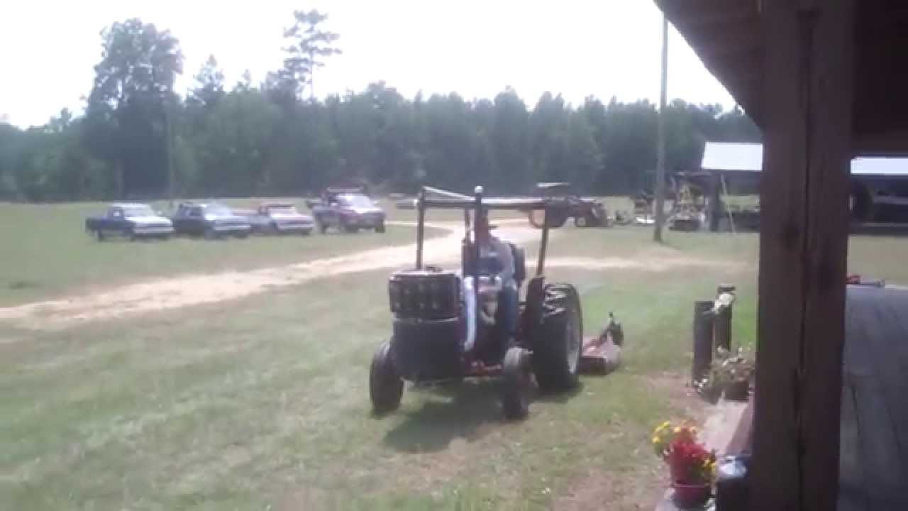Tractor gasifier shake down . , no gasoline , wood only - YouTube