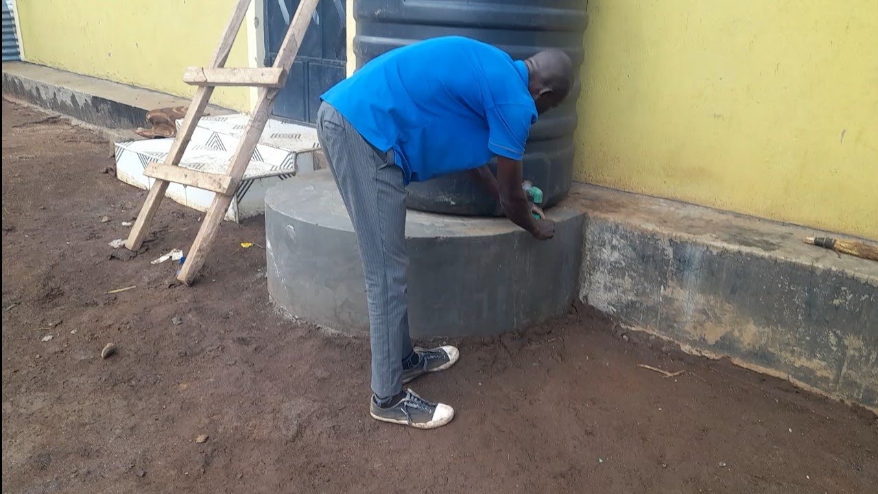 PLASTERING THE WALL(Godfreys)& TANK Installation(Ma Fred) - YouTube