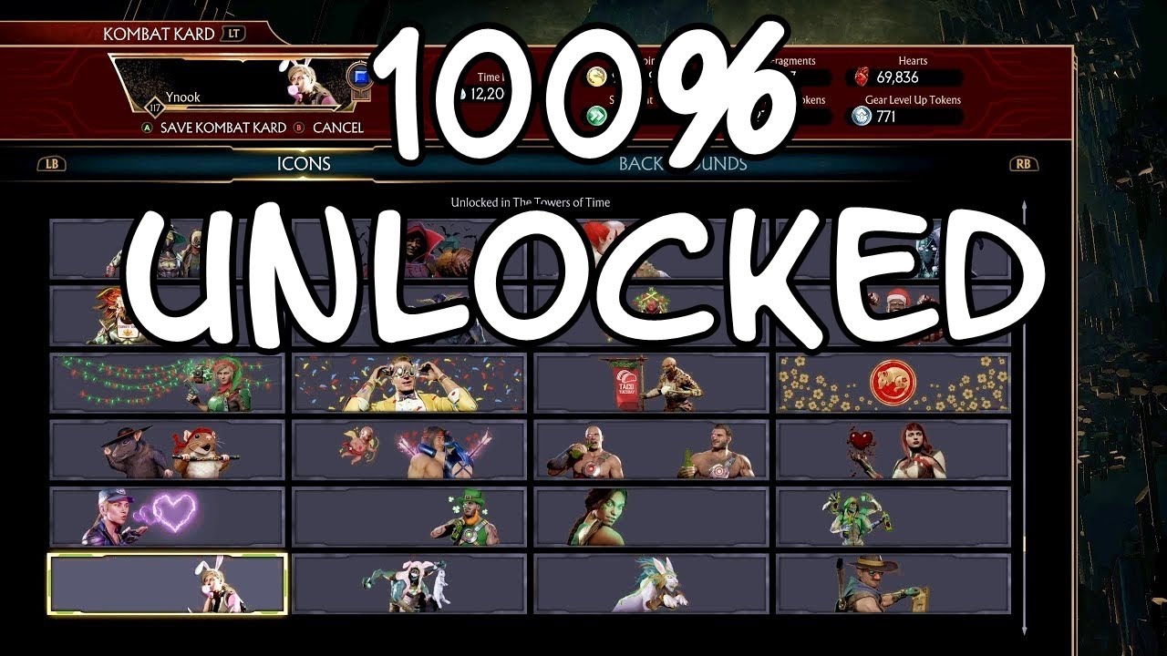 Kombat Kards - Icons and Backgrounds 100% Unlocked - Mortal Kombat 11 ...