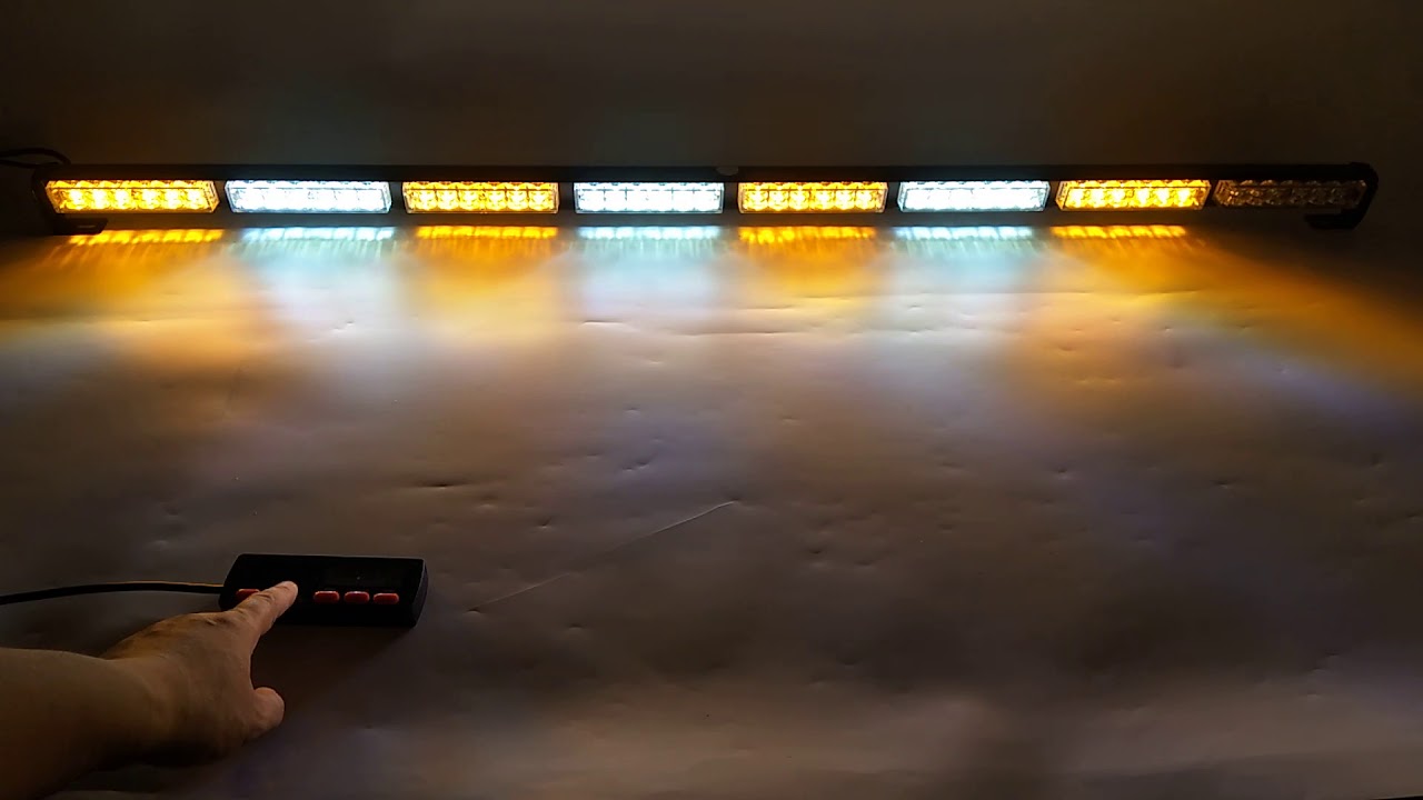 50" LED Emergency Beacon Strobe Light Bar Directional Flash Warning RED ...