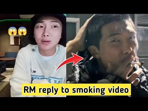 Bts Rm reply in his live broadcast to his viral smoking video - YouTube