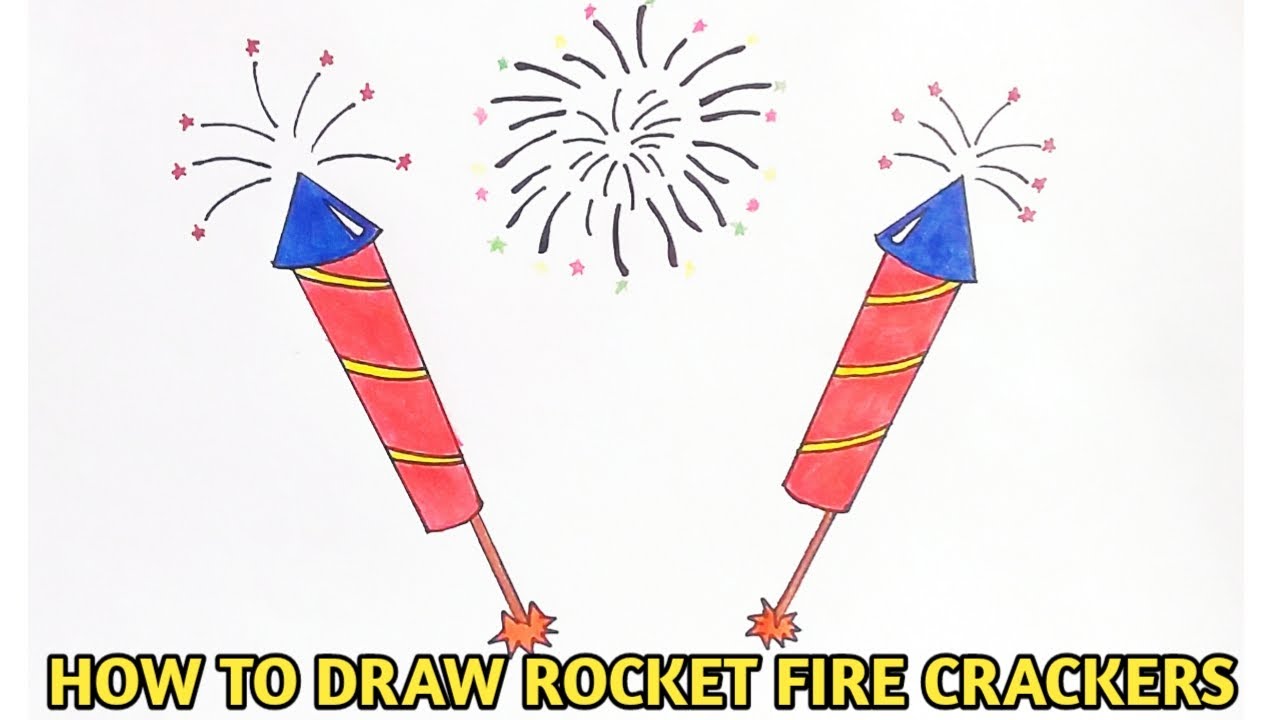 How to draw Rocket fire crackers - YouTube