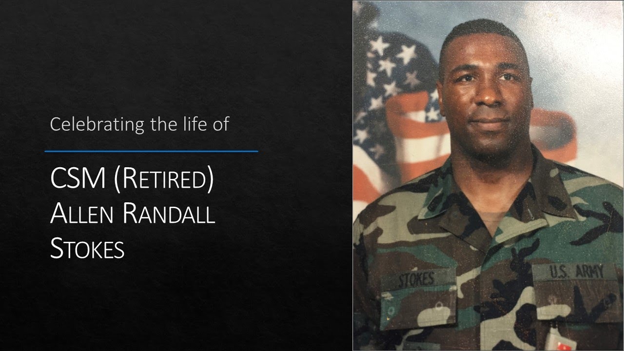Funeral Service for CSM (Retired) Allen Randall Stokes - YouTube