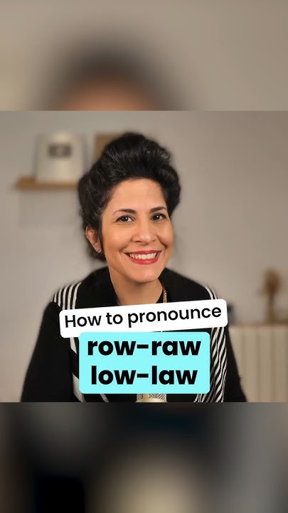 Can you pronounce the difference? row-raw, low-law, sow-saw - YouTube
