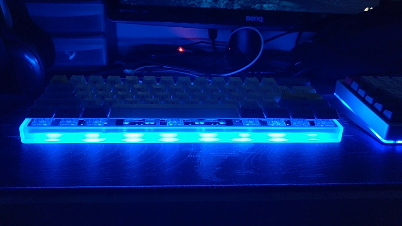 RGB Underglow: Acrylic vs Metal Case (DZ60 vs KBD75 v2) - YouTube