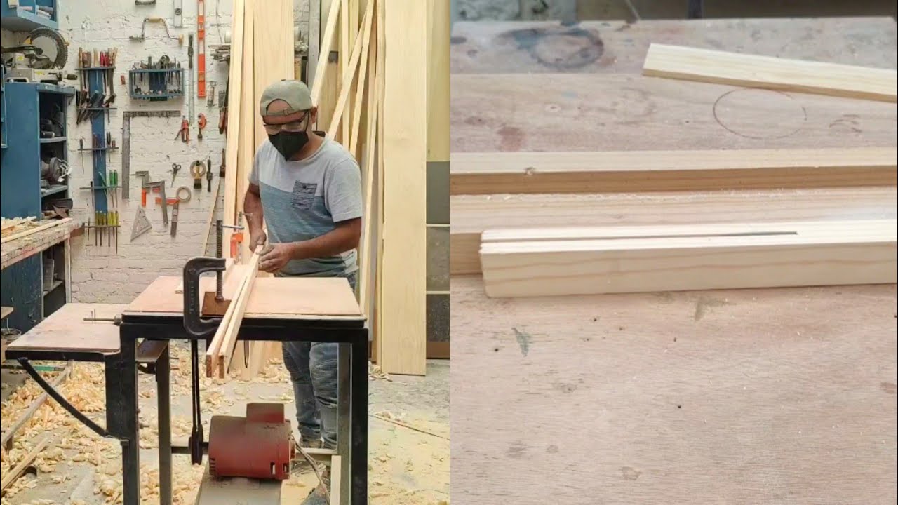 ¿como hojear madera para molduras boquillas o lambrin? - YouTube