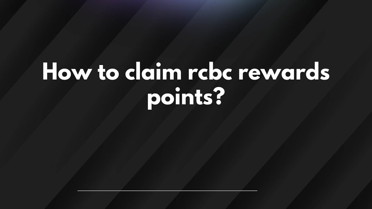 How to claim rcbc rewards points? - YouTube
