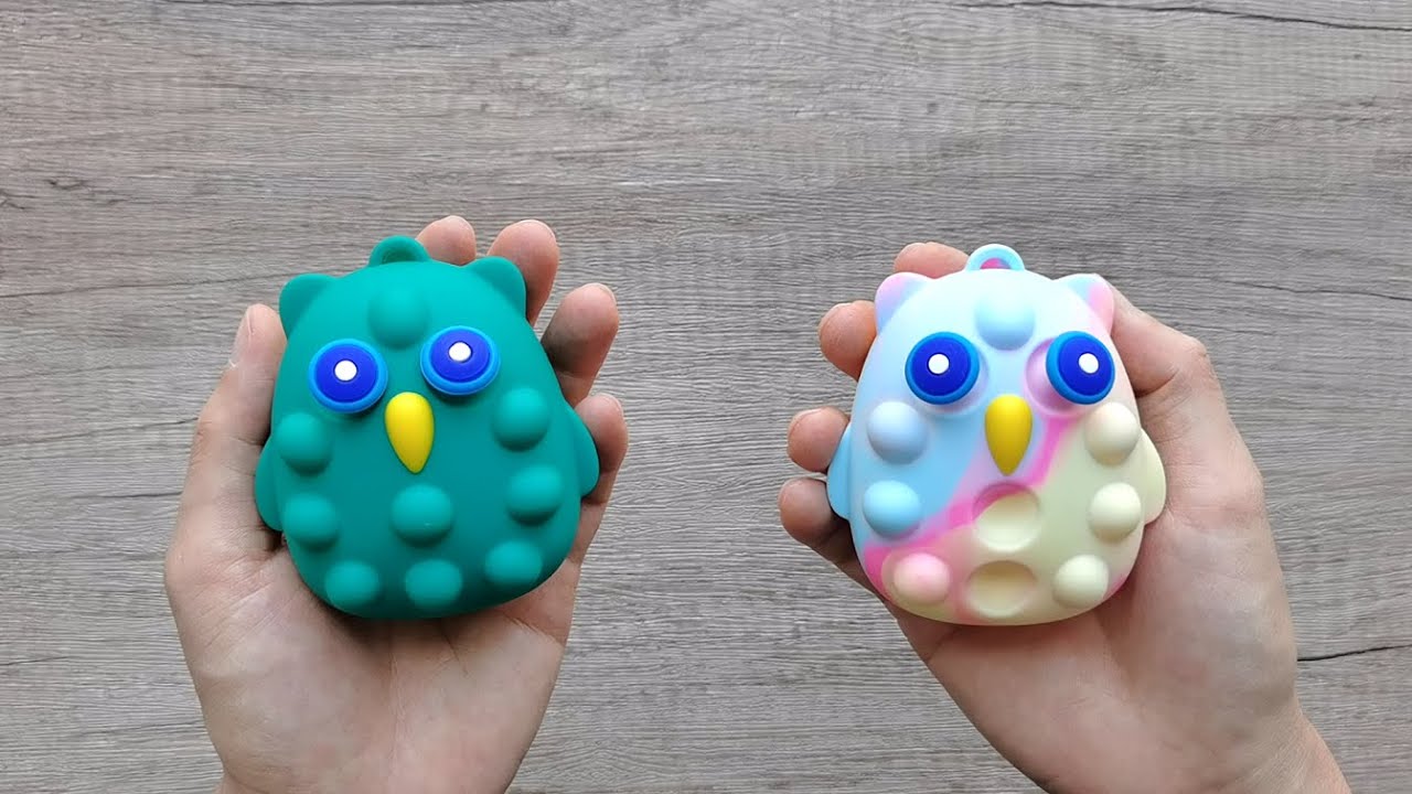 3D Owl Pop It Unboxing 2022 - Funny Push Bubble Fidget Toy - YouTube
