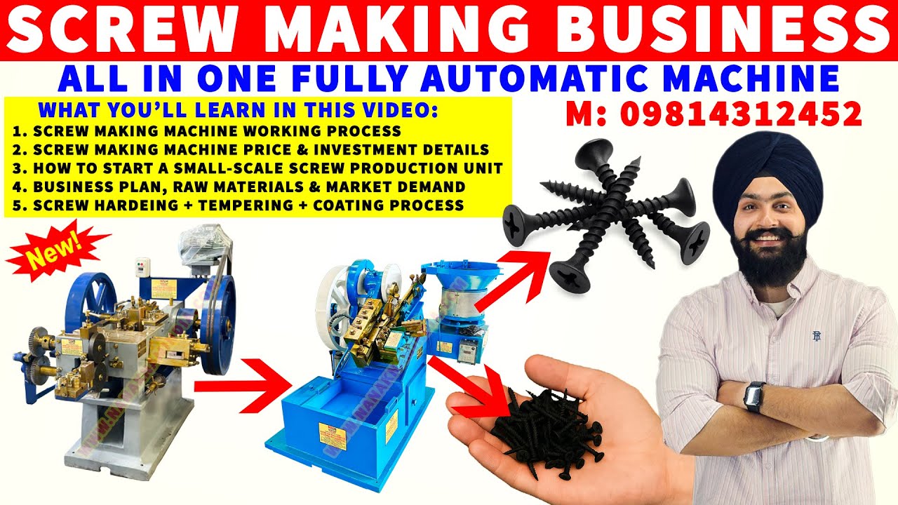 Fully Automatic High Speed Screw Making Machine, Drywall Screw Making ...