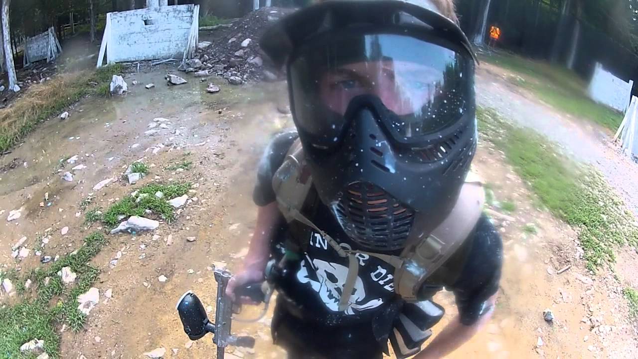 Paintball: tippmann castle helmet cam action - YouTube