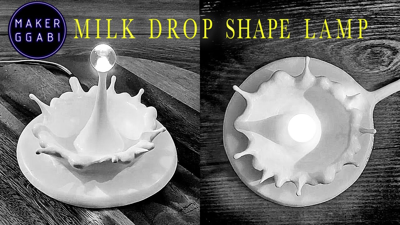 How to make a table lamp (sculpt milkdrop shape) / 우유방울 모양 전등 만들기 - YouTube