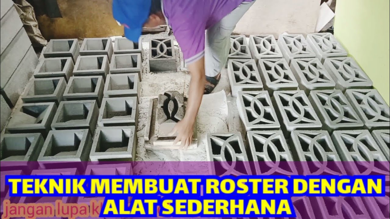 teknik membuat roster dengan ALAT SEDERHANA - YouTube