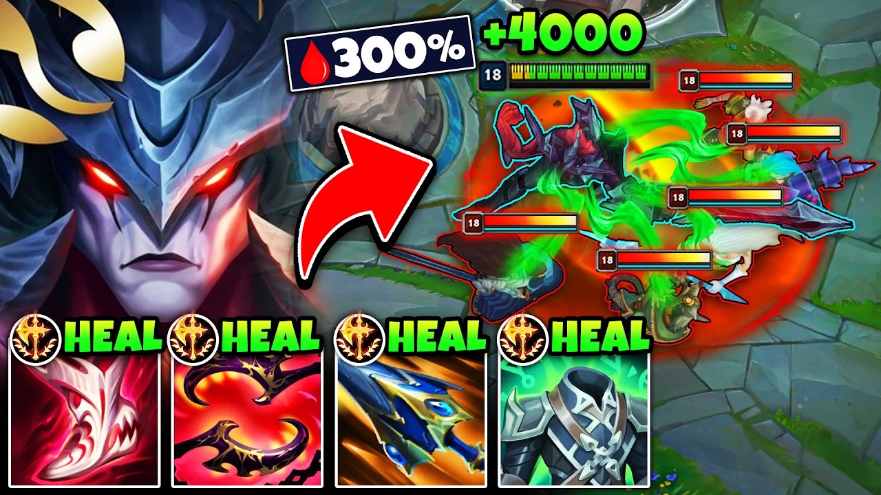 AATROX WITH 300% LIFESTEAL IS BASICALLY INVINCIBLE! (OUT-HEAL THEIR ...