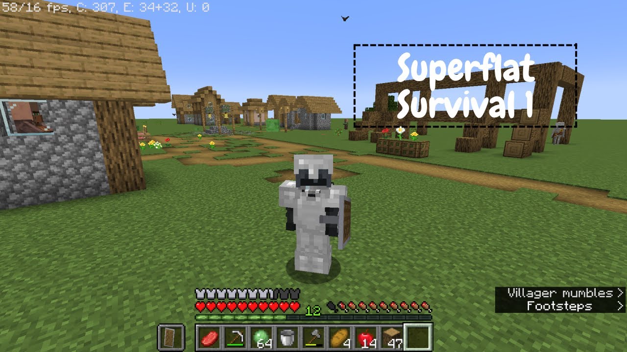 Superflat Survival Episode 1: Beginning Of a House And Terraforming ...