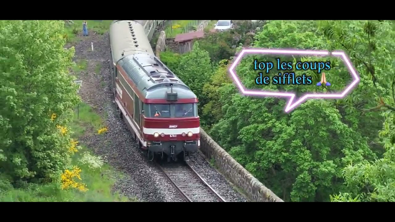Nous sommes dans les gorges de l'Allier passage d'un train d’époque de ...