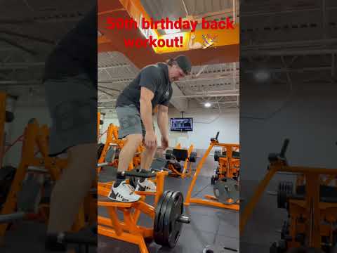 50th birthday back workout!Exercise #3: T-Bar Row:triple drop set ...