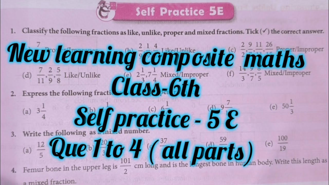 new learning composite maths class 6 self practice 5e | schand maths ...