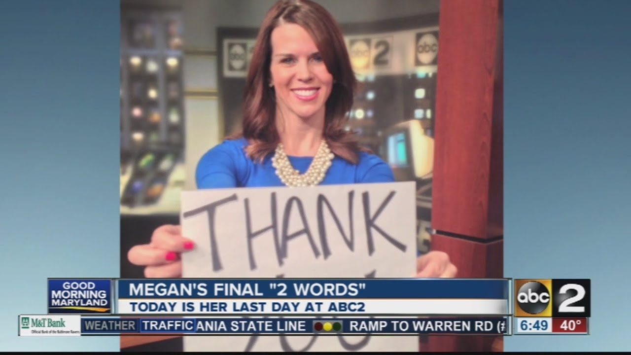 Megan Pringle Thanks Baltimore, Says Farewell to ABC2 - YouTube
