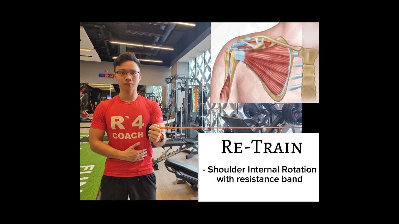 Re-Train: Shoulder Internal Rotation with resistance band - YouTube