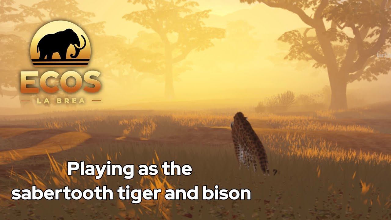 Playing as the sabertooth tiger and bison! | Ecos: La Brea - YouTube