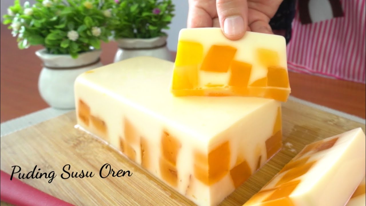 Cara Buat Puding Susu Oren Mudah - YouTube