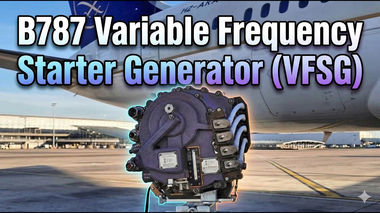B787 Variable Frequency Starter Generator (VSFG) - YouTube
