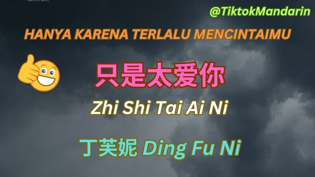 Lagu Mandarin SEDIH!!! Zhi Shi Tai Ai Ni只是太爱你 Hanya Karena Terlalu ...