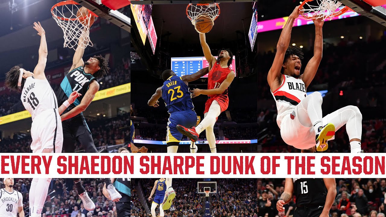 Every Shaedon Sharpe Dunk of the 2022-2023 NBA Season 🔥 | Portland ...