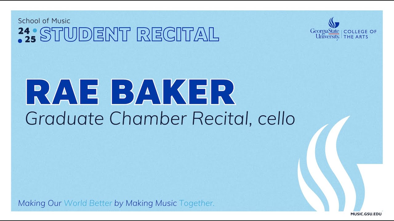 Graduate Chamber Recital: Rae Baker, cello - YouTube