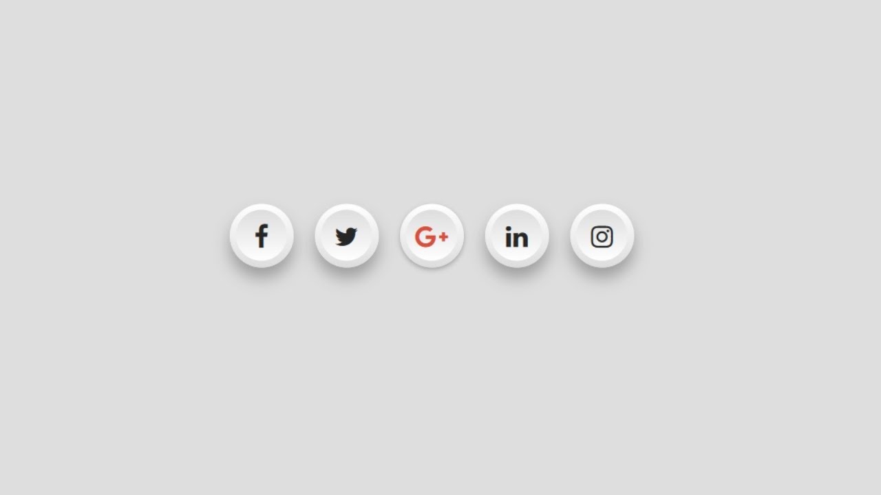 3d Social Media Buttons With Hover Effects Html And Css 🎨