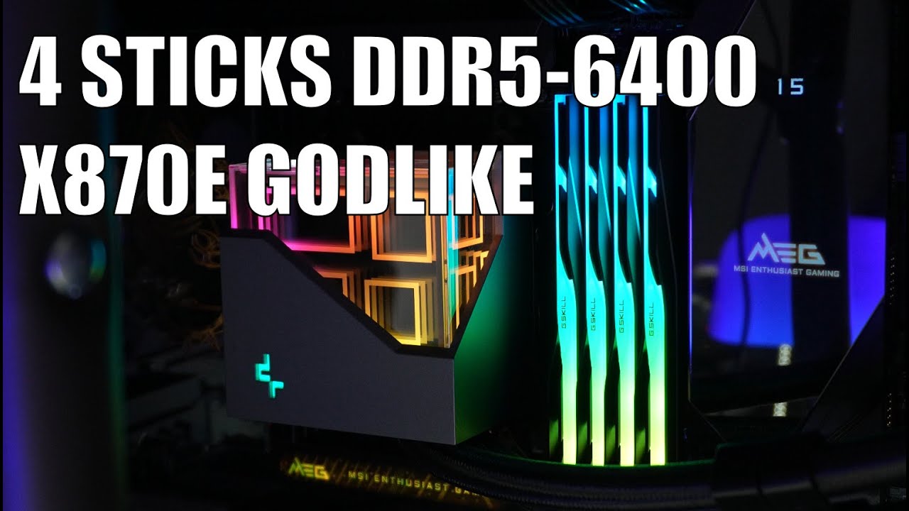 How to run 4 sticks of DDR5 6400 | X870E Godlike | 96GB - YouTube