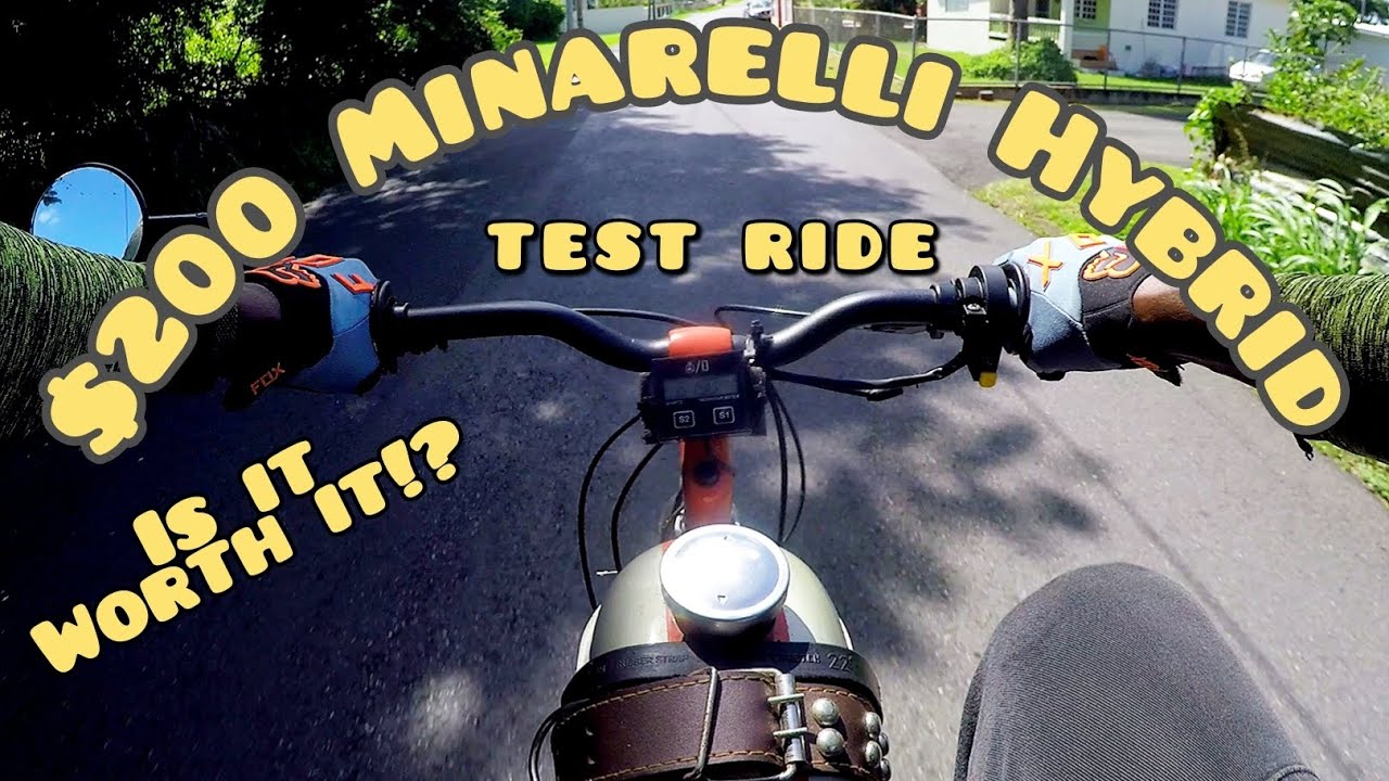 motorized bike: Minarelli Hybrid first ride - YouTube